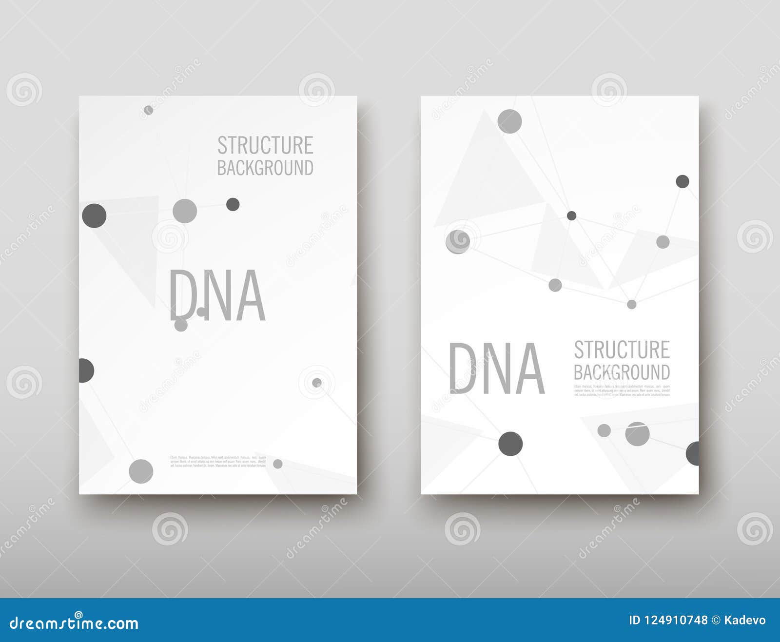 DNA Abstract Geometric Background, Layout in A4 Set Technology Brochure ...