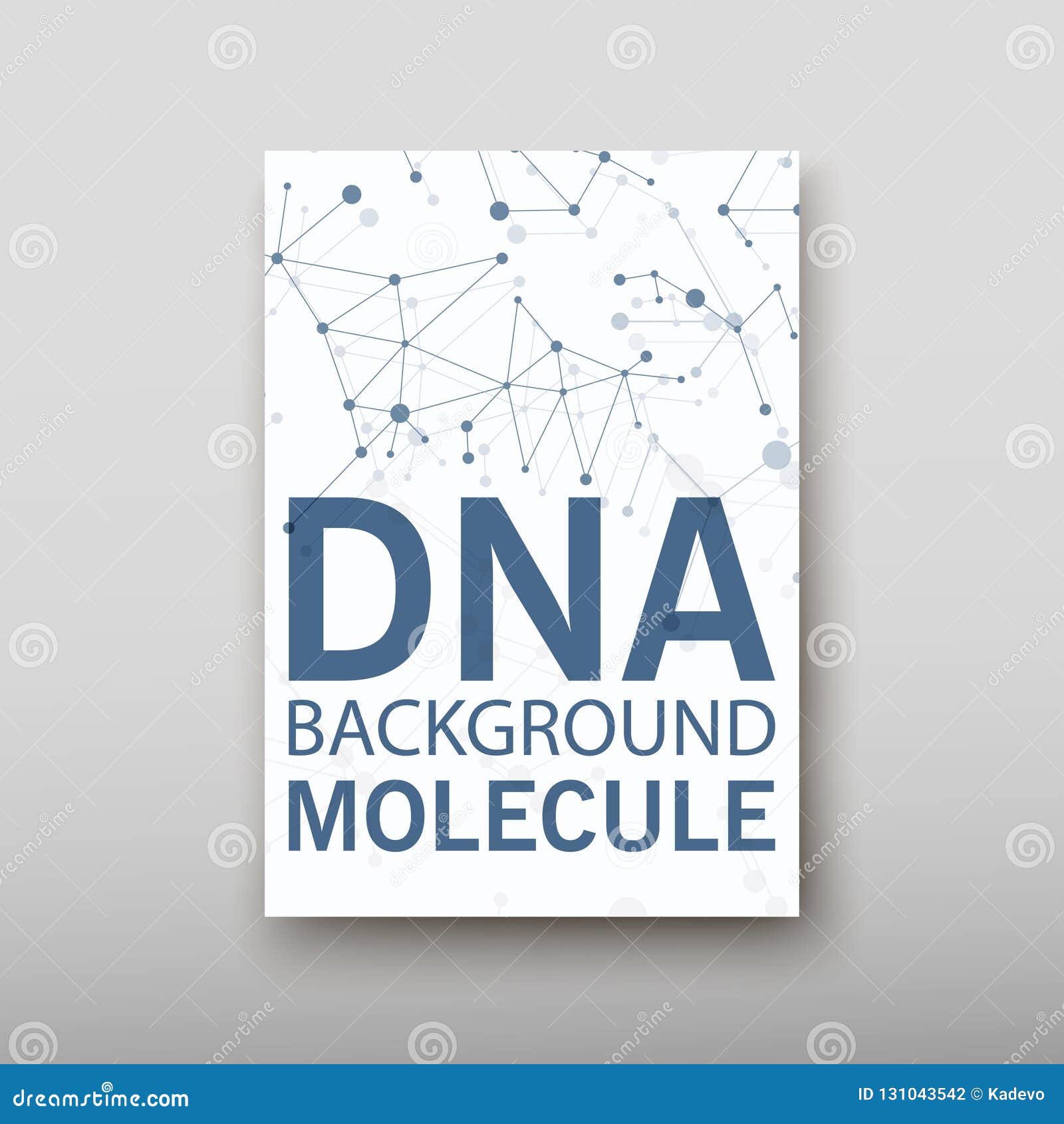 DNA Abstract Geometric Background, Layout in A4 Set Technology Brochure ...