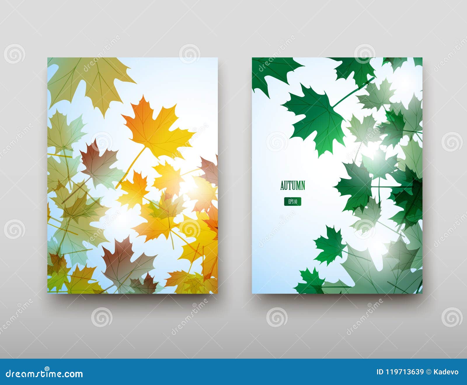 Leaflet Cover Presentation Abstract Geometric Background, Layout in A4 ...