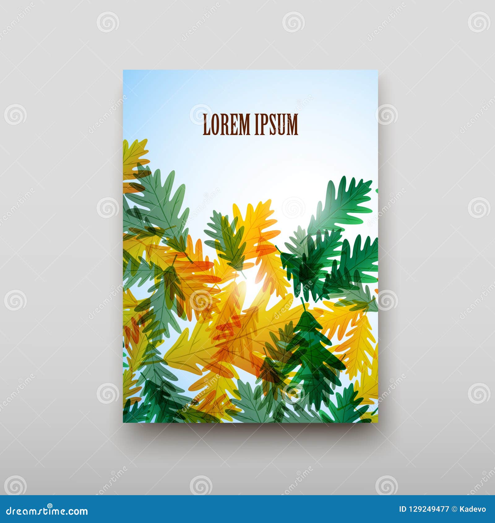 Leaflet Cover Presentation Abstract Geometric Background, Layout in A4 ...