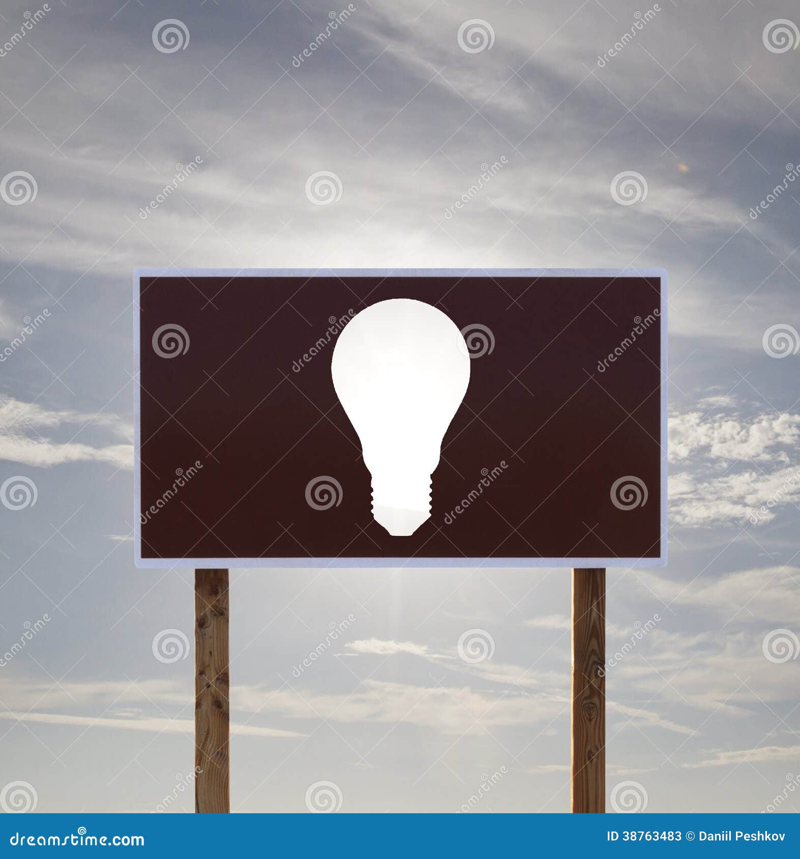 Poster with bulb stock image. Image of symbol, relaxation - 38763483