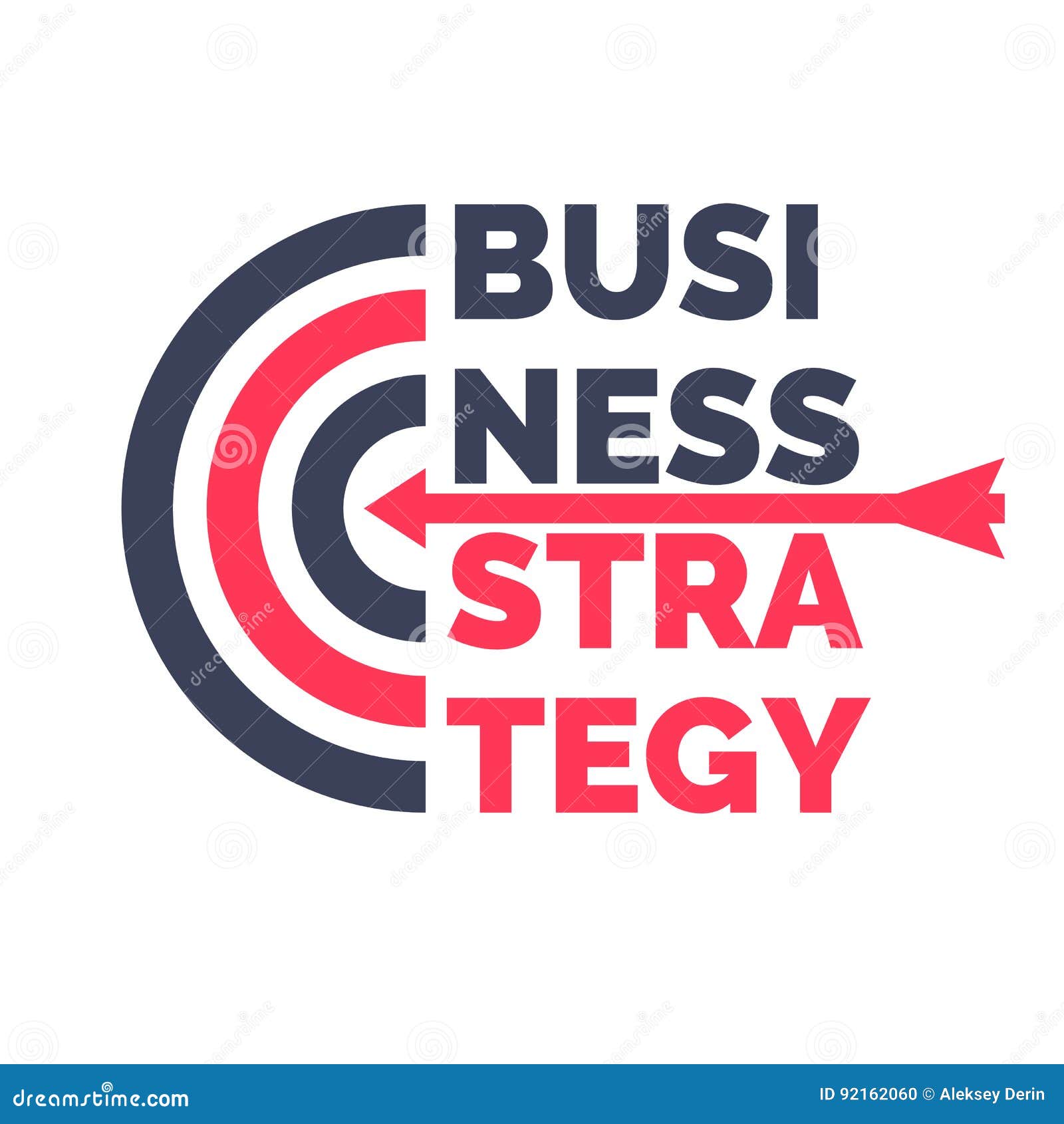 Poster Business Strategy with the Arrow and the Target. Stock Vector ...