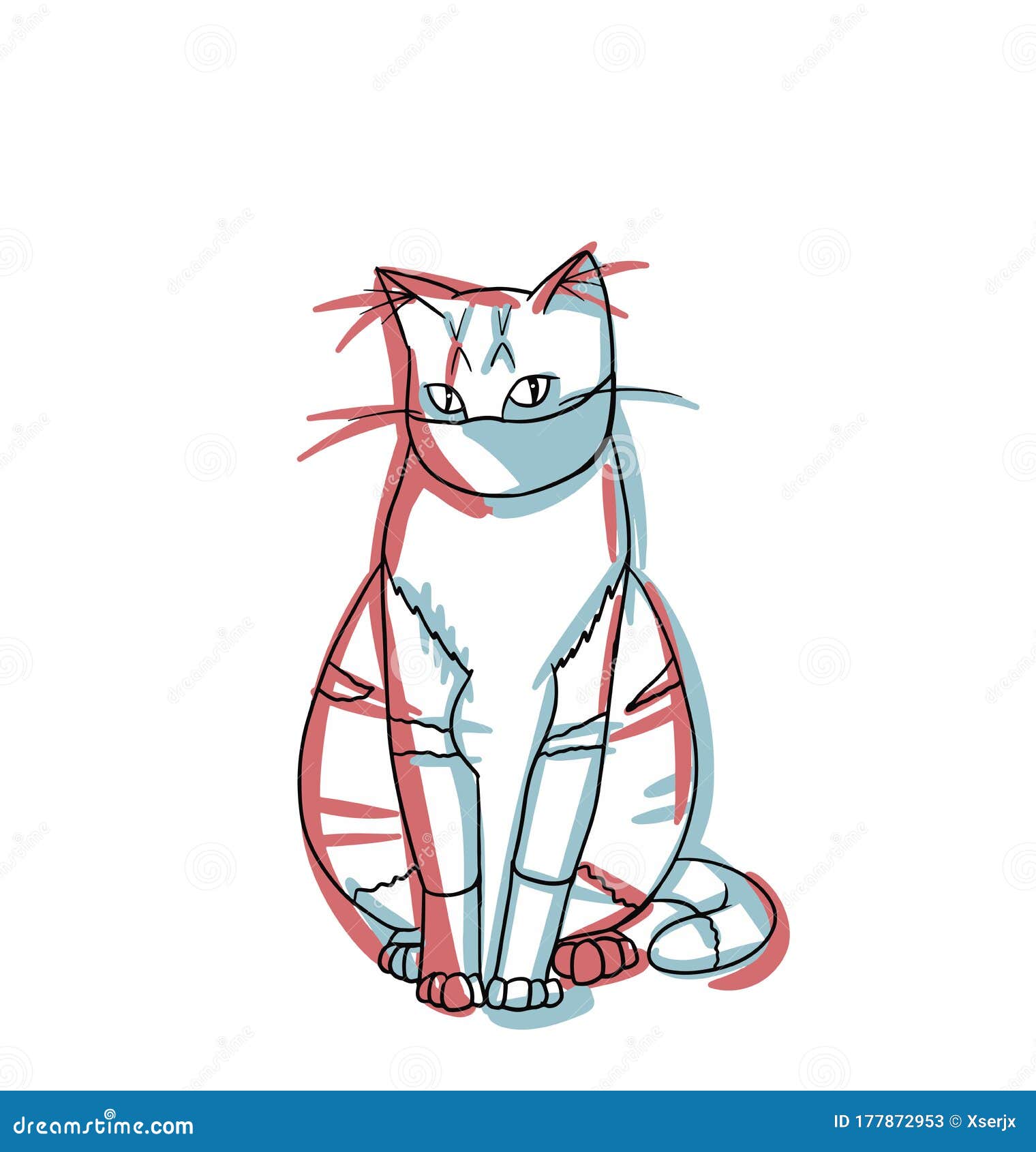 Poster with a Cat Wearing a Mask Stock Vector - Illustration of ...