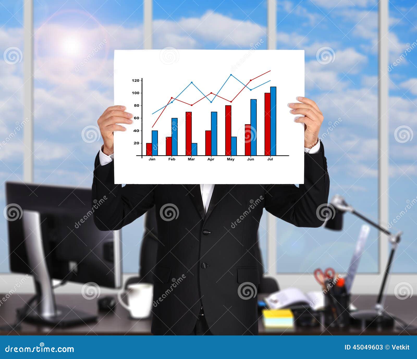 Poster with chart stock image. Image of chart, cloud - 45049603