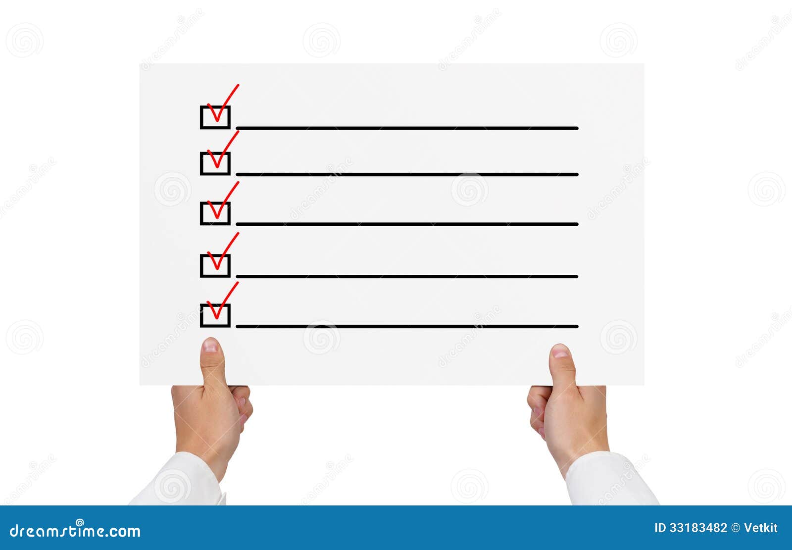 Poster with check box stock photo. Image of reminder - 33183482
