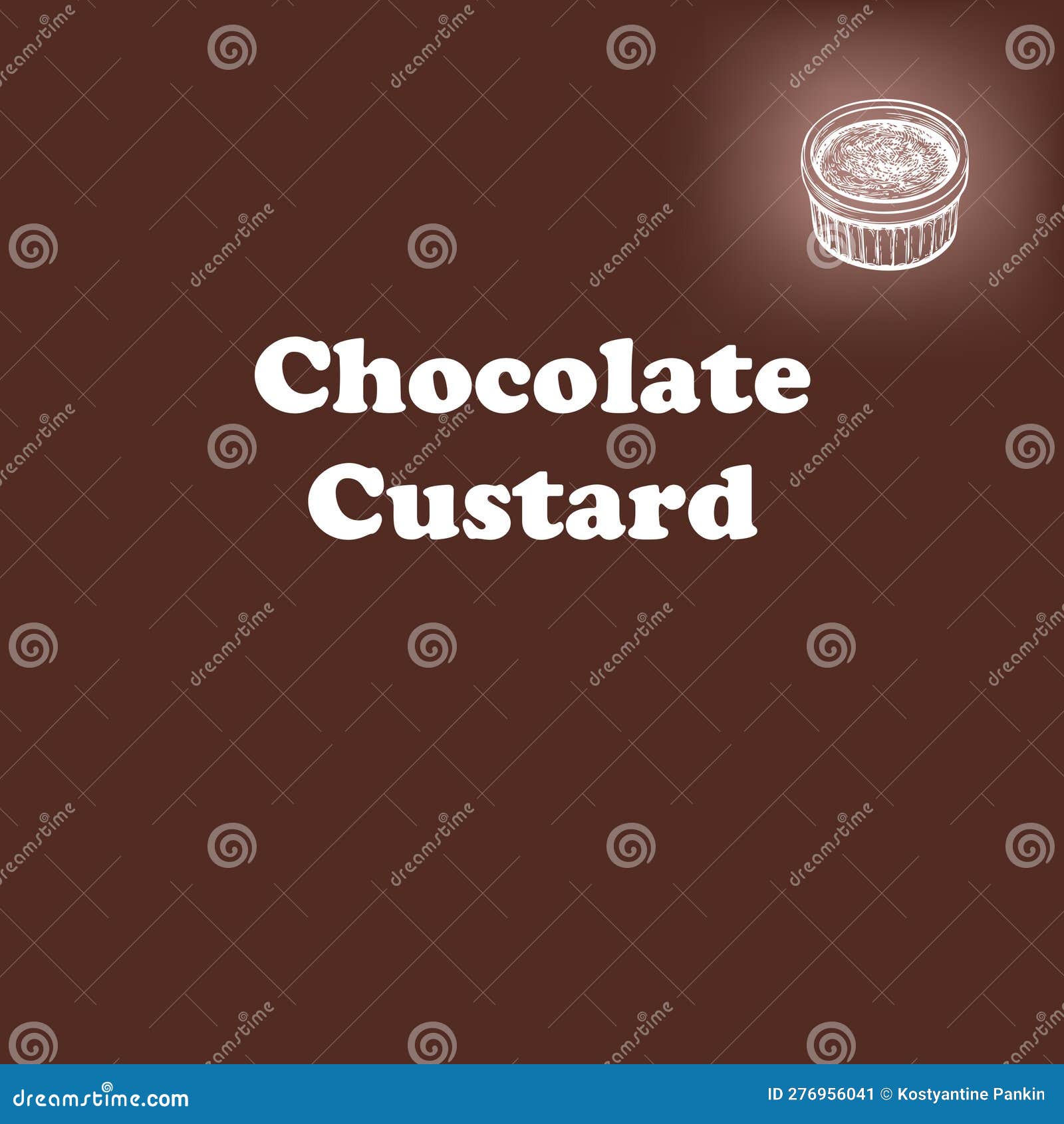Poster Chocolate Custard stock vector. Illustration of treat - 276956041