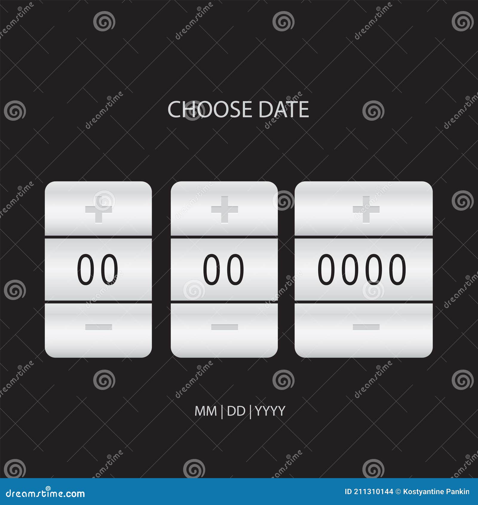 Poster Choose a date stock vector. Illustration of month - 211310144