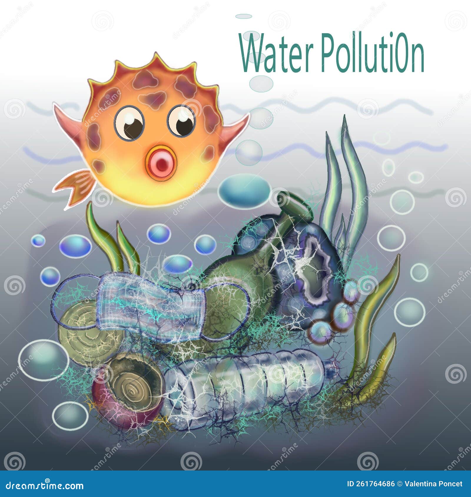 The Poster for a Cleaner Environment Stock Illustration - Illustration ...