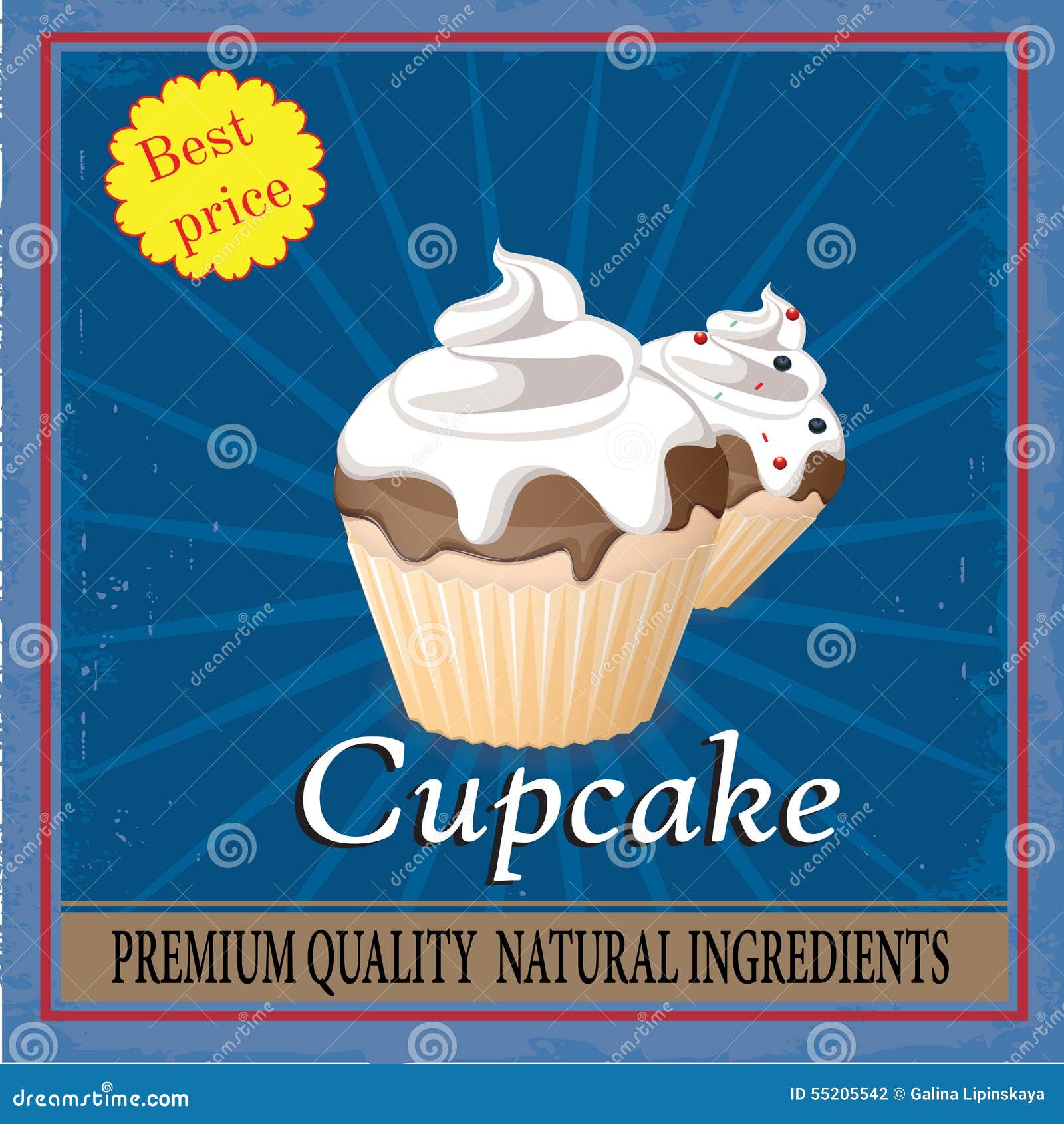 Poster for Coffee with Cake Stock Vector - Illustration of banner ...