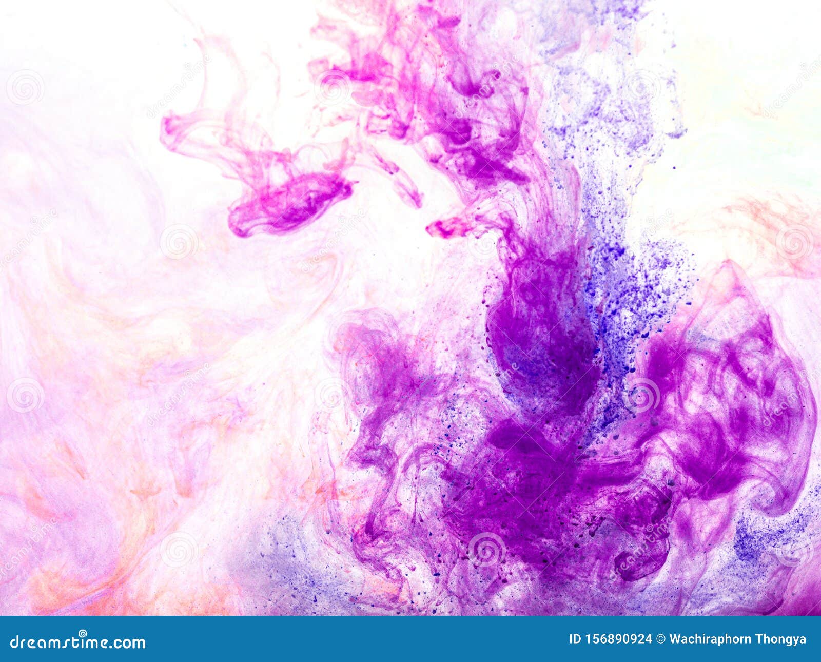 Poster color in water. stock photo. Image of creative - 156890924