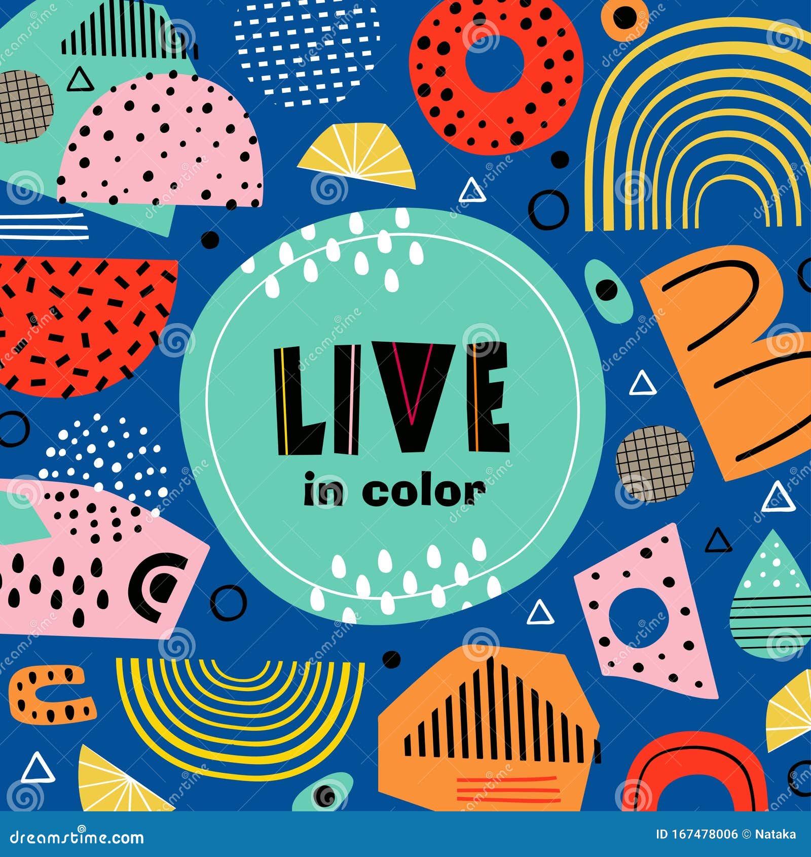 Poster with Colorful Abstract Elements Stock Vector - Illustration of ...