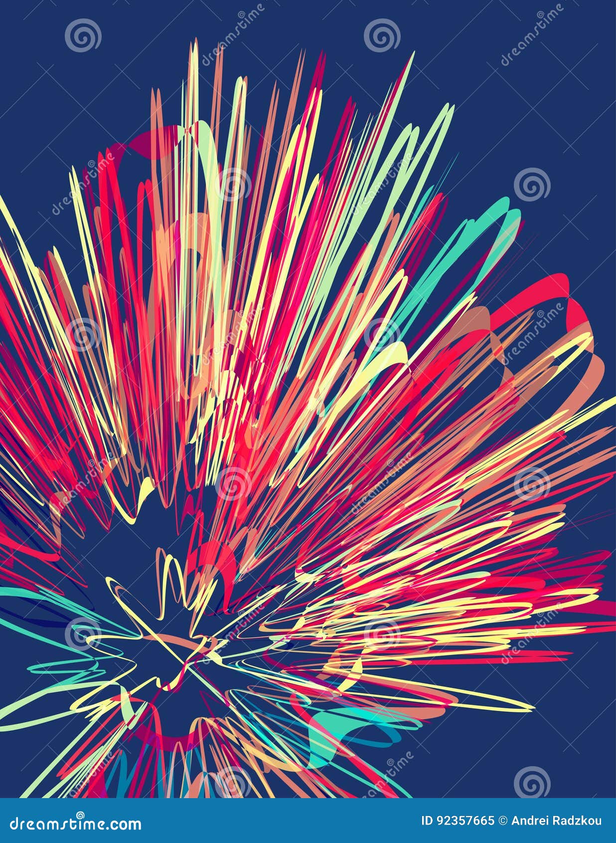Poster with Colorful Blast. Retro Vector Pattern Stock Vector ...