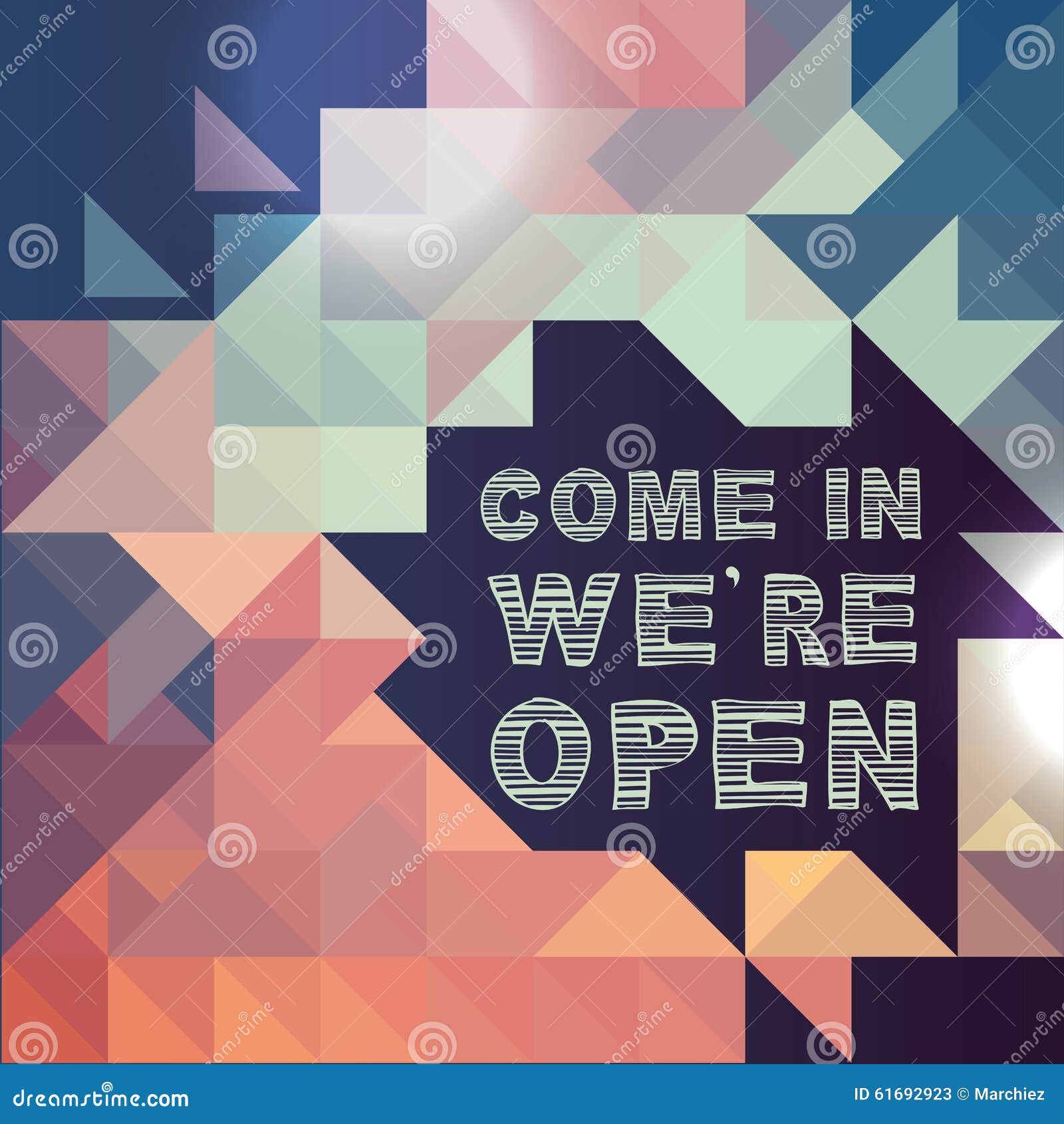 Poster Come in we are Open. Stock Vector - Illustration of symbol, sale ...