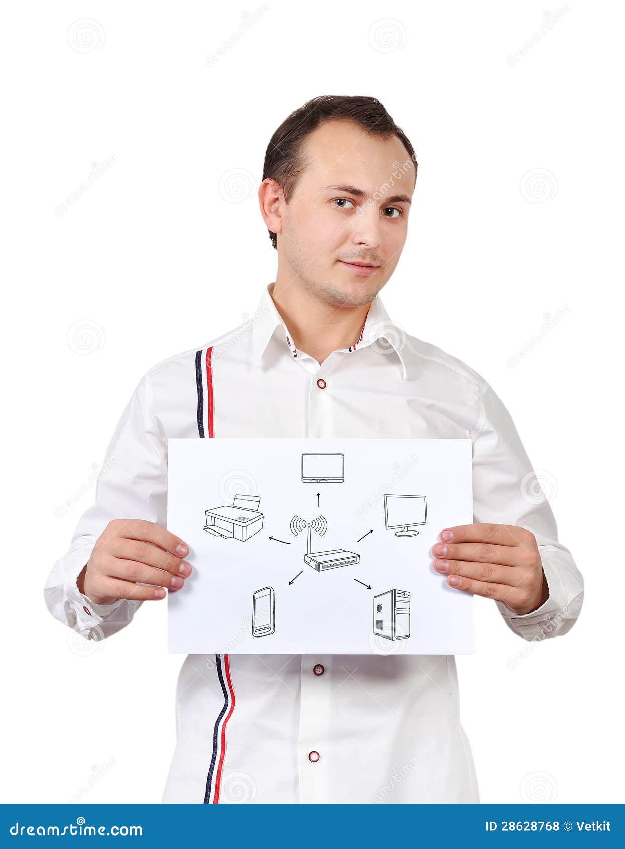 Poster with Computer Network Stock Photo - Image of gripping, banner ...