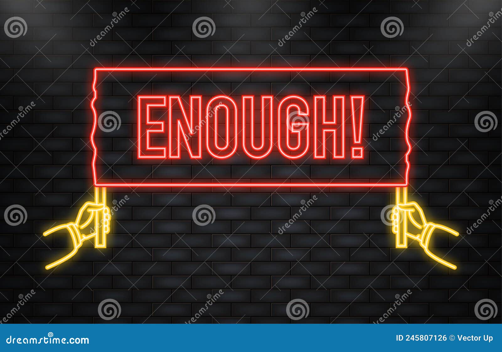 Poster for Concept Design with Enough Protest Placard. Vector Graphic ...