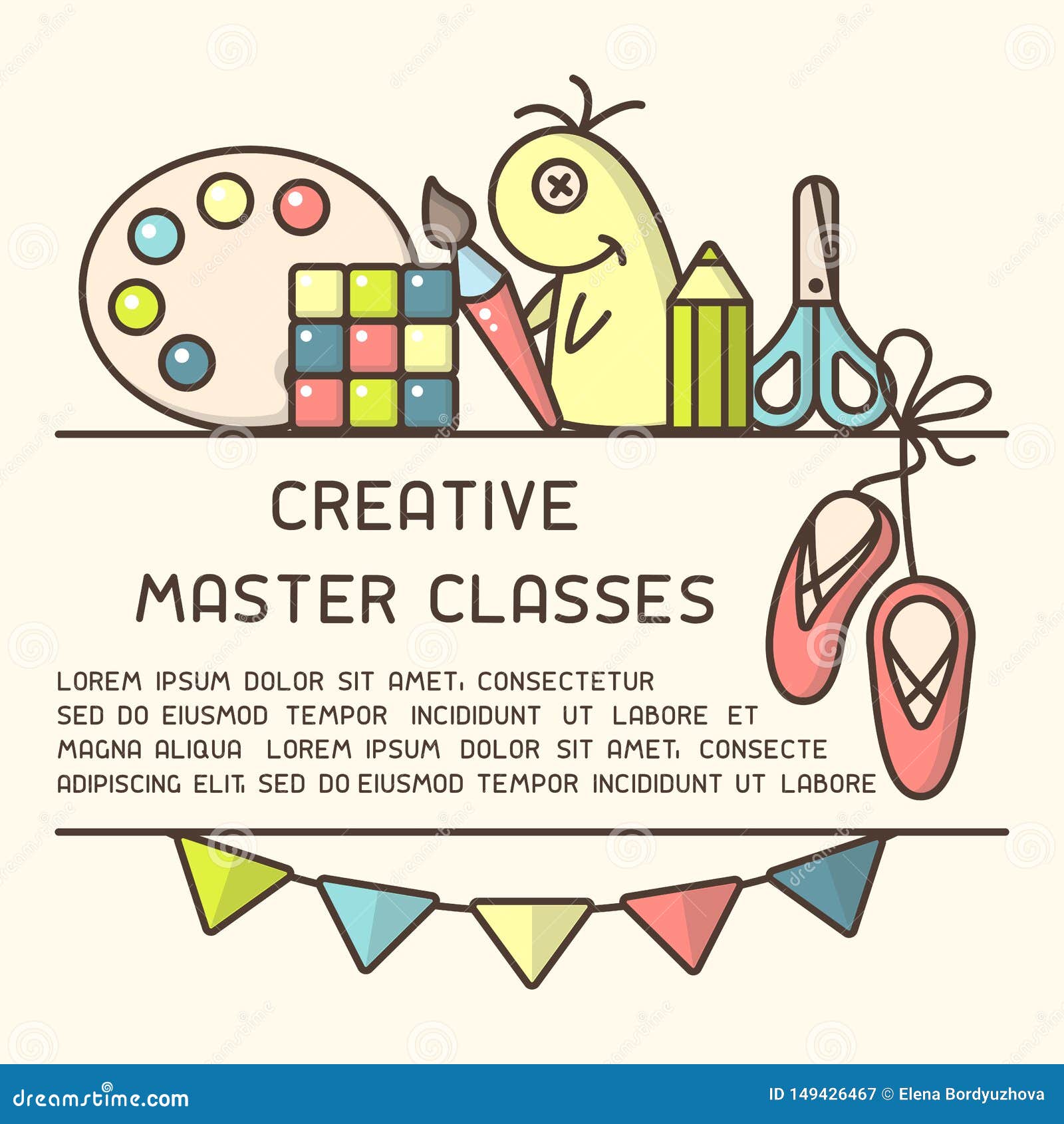 Poster Concept with Things for Kids Creative Activity and Master Class ...
