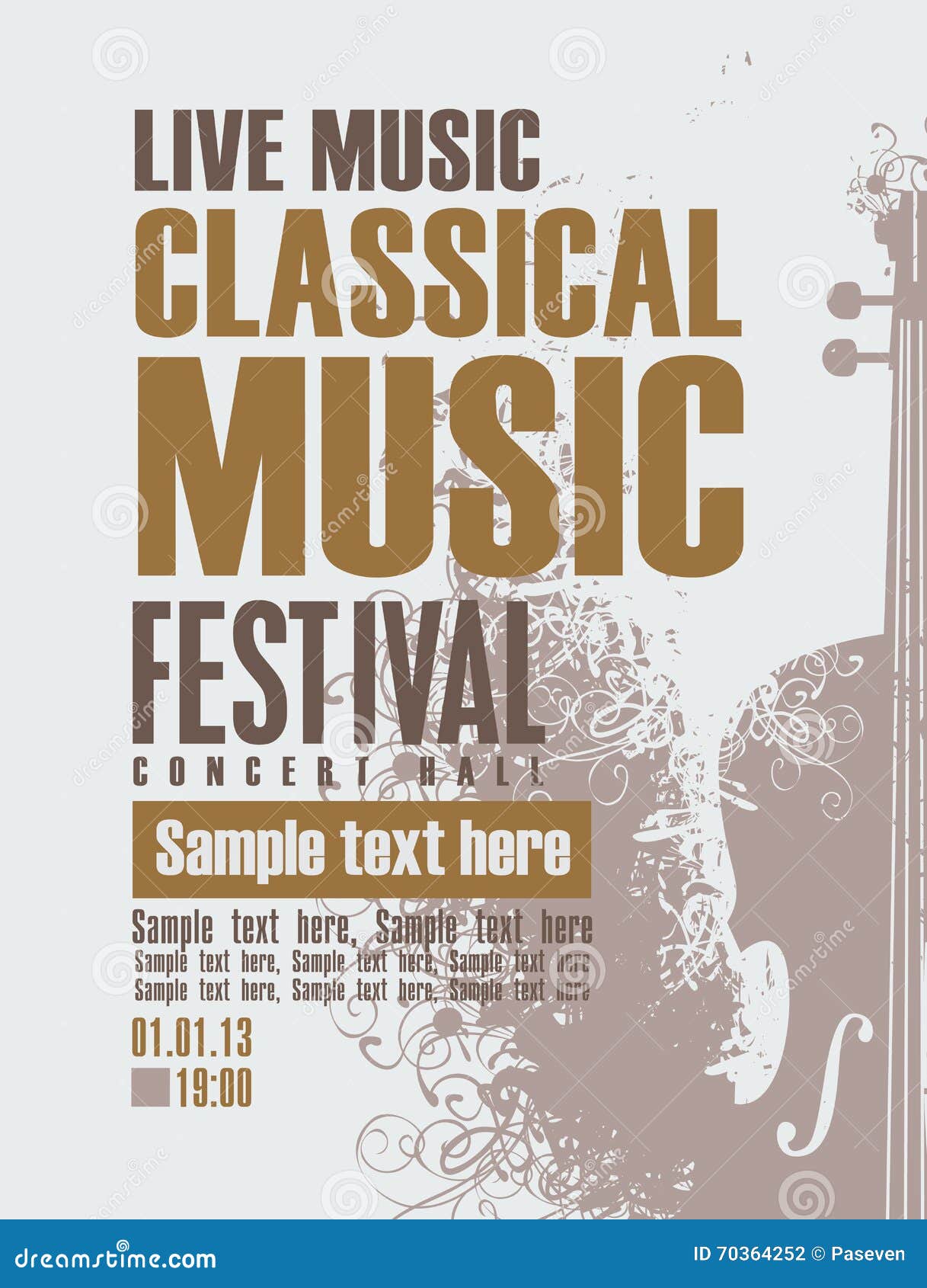 Poster for a Concert of Classical Music Stock Vector - Illustration of ...