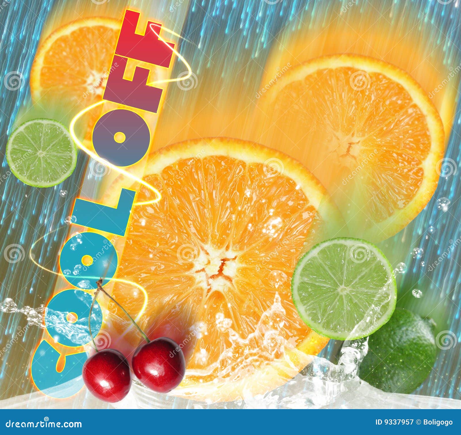 Poster for Cool Refreshments Stock Image - Image of lime, fruits: 9337957