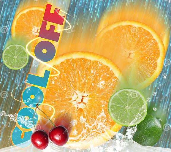 Poster for Cool Refreshments Stock Image - Image of lime, fruits: 9337957