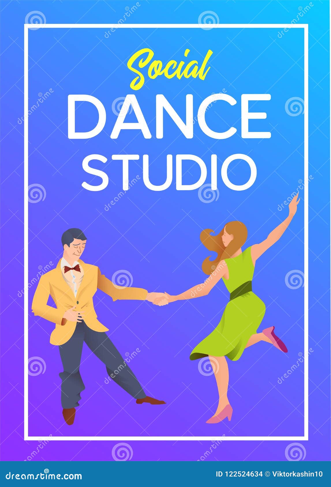 Poster for Dance Studio. Flyer or Element of Advertizing for Social ...
