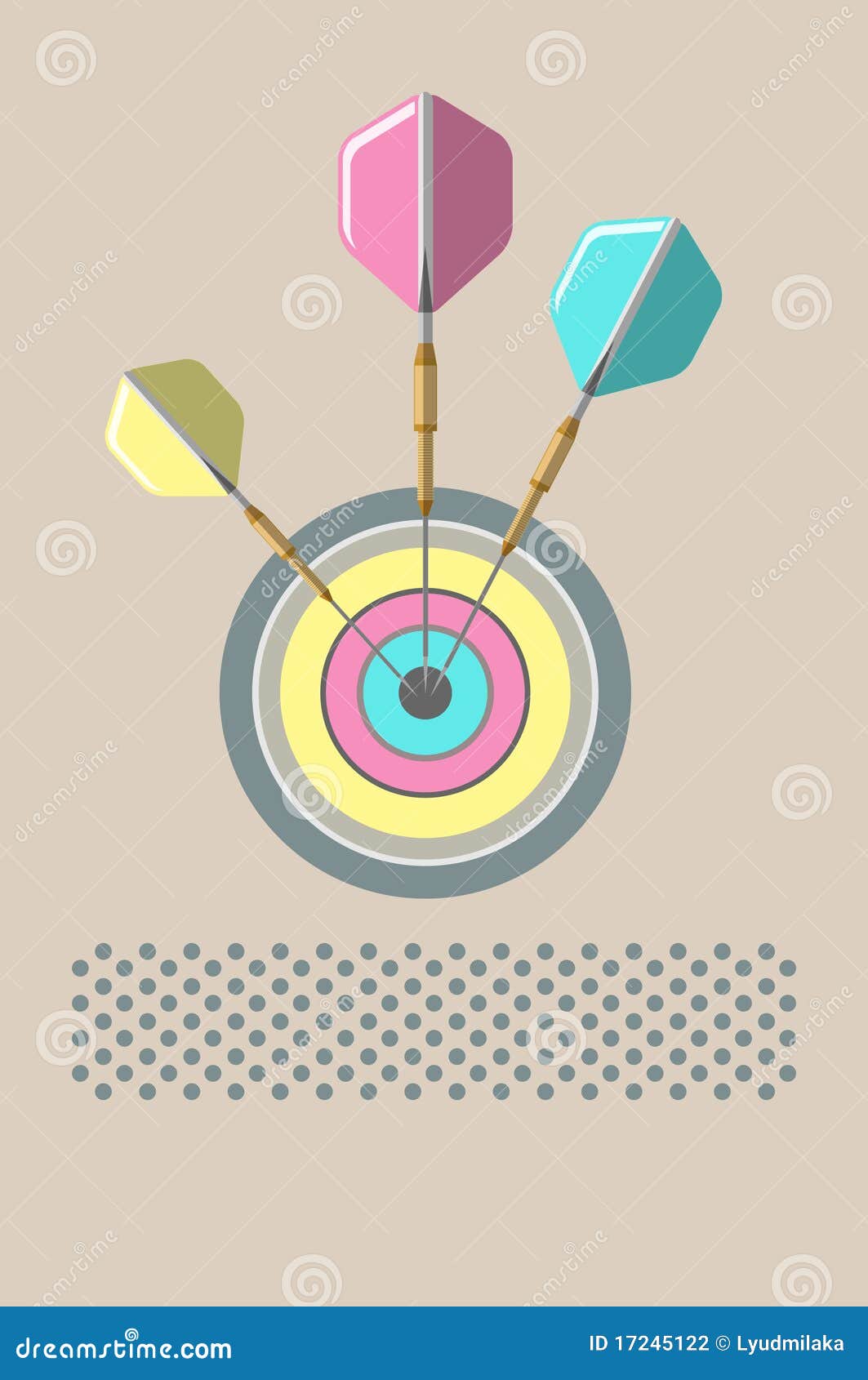 Poster Darts and a Target a Stock Vector - Illustration of comics ...