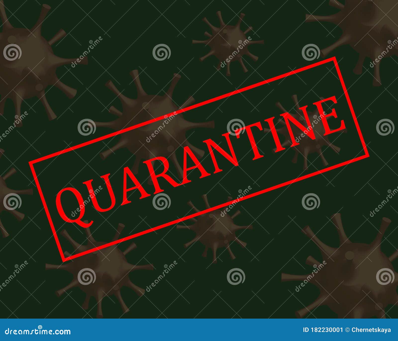 Poster Dedicated To Quarantine during Coronavirus Stock Illustration ...