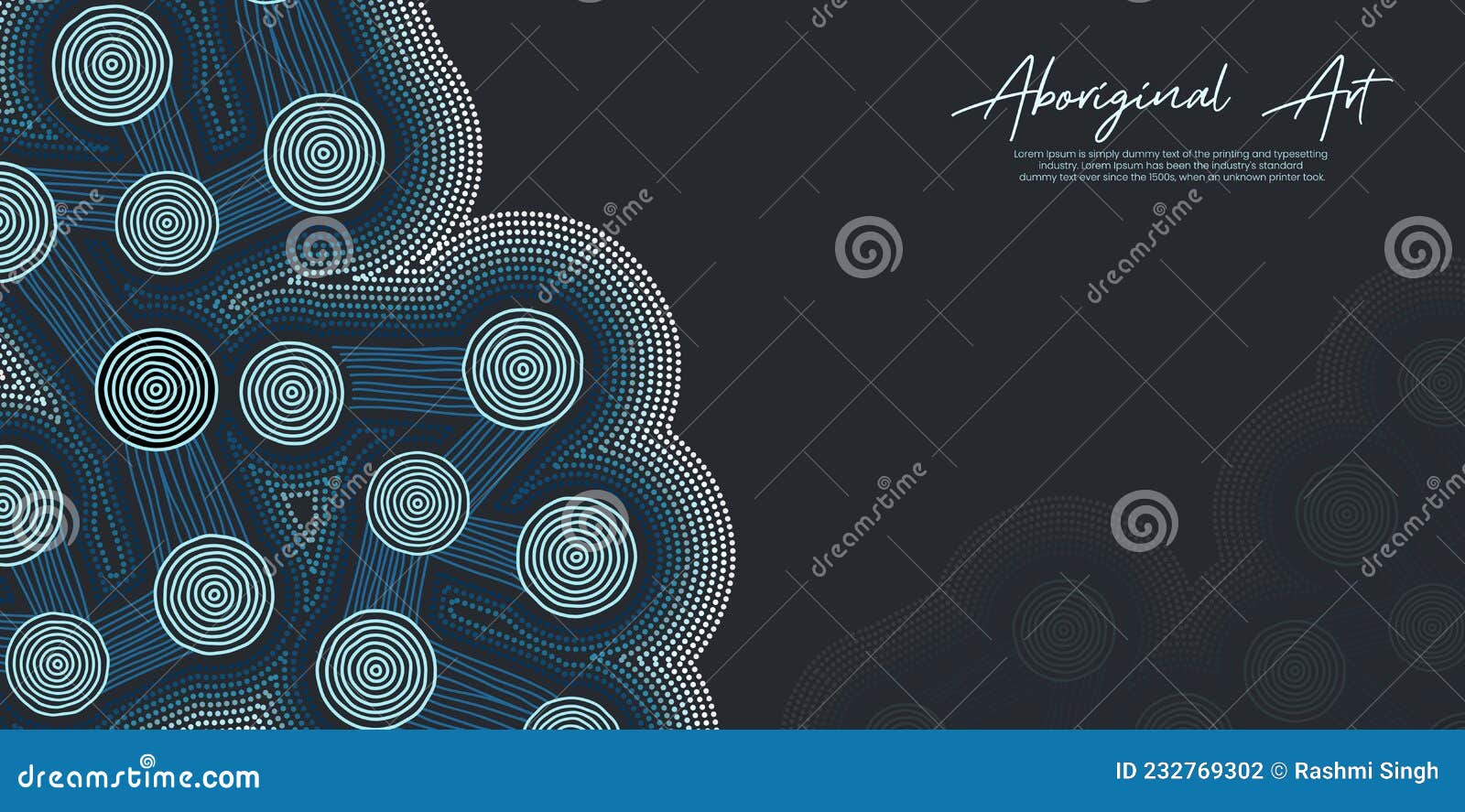 Poster Design with Aboriginal Connection Artwork Stock Illustration ...