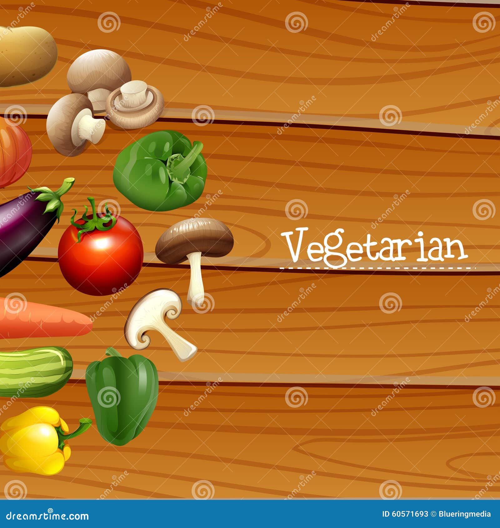 Poster Design with Fresh Vegetables Stock Vector - Illustration of ...