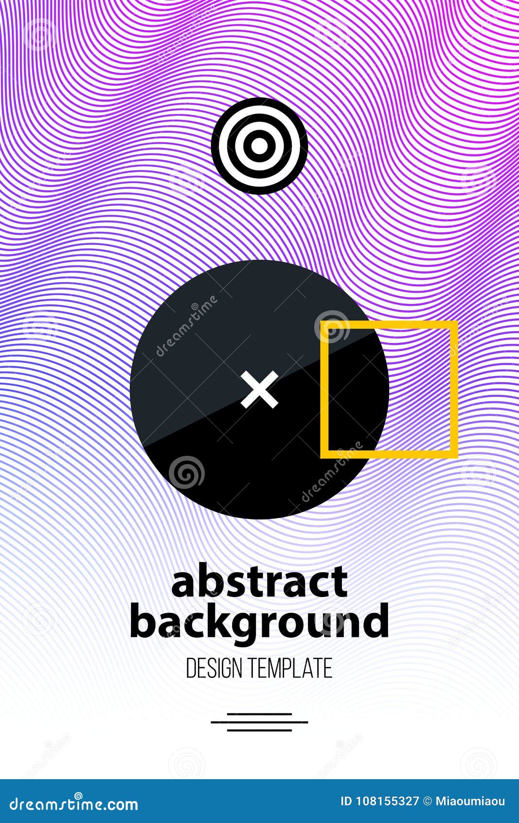 Poster Design with Geometric Elements in Modern Style Stock Vector ...