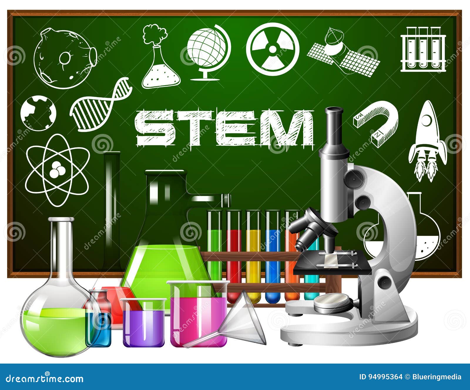 Poster Design for Stem Education with Science Tools Stock Vector ...