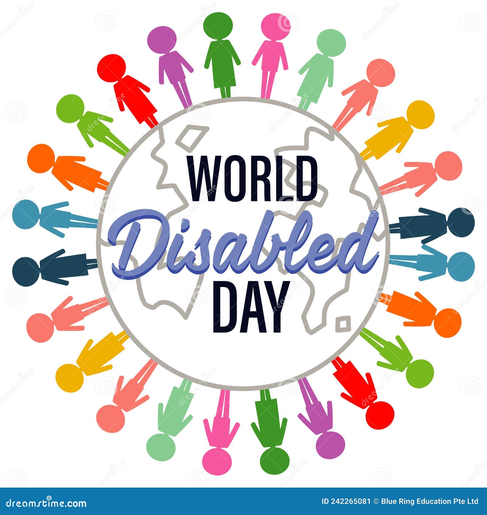 Poster Design for World Disabled Day Stock Vector - Illustration of ...