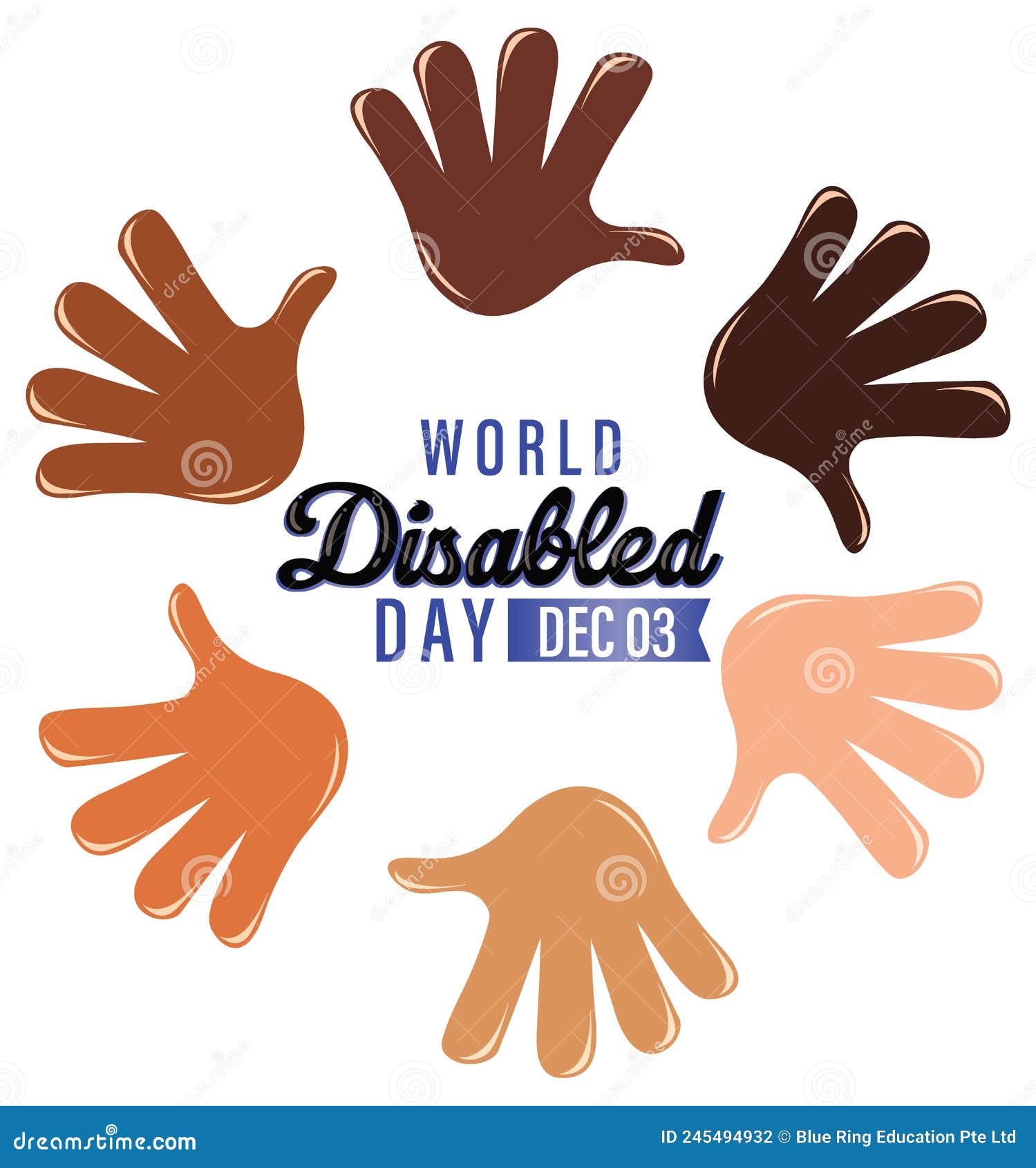 Poster Design for World Disabled Day Stock Vector - Illustration of ...