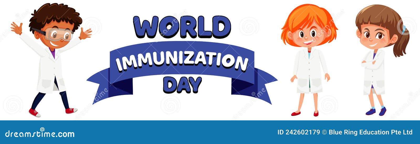 Poster Design for World Immunization Day with Kids Stock Vector ...
