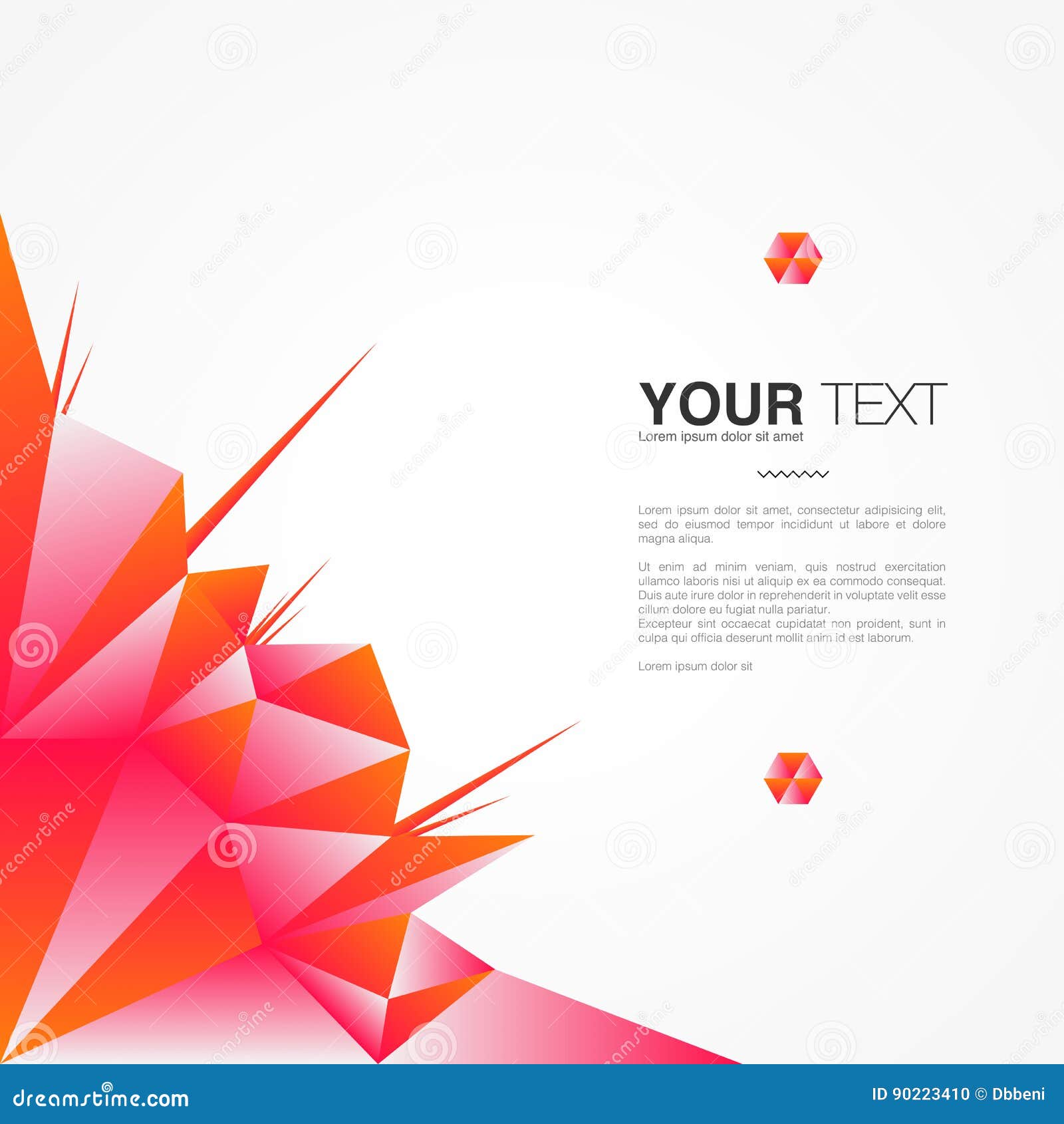 Poster Design with Your Text Stock Vector - Illustration of geometric ...