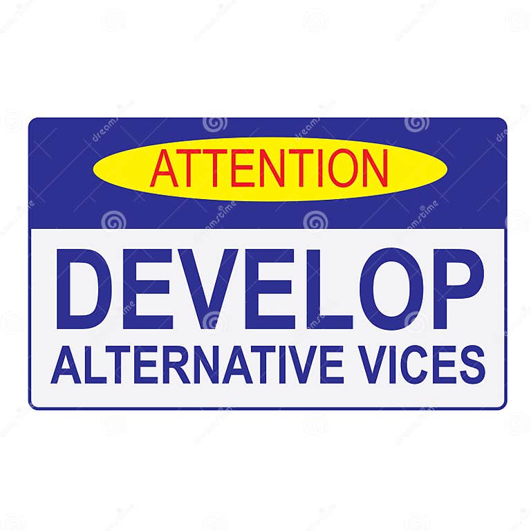 Poster Develop Alternative Vices Stock Vector - Illustration of vice ...