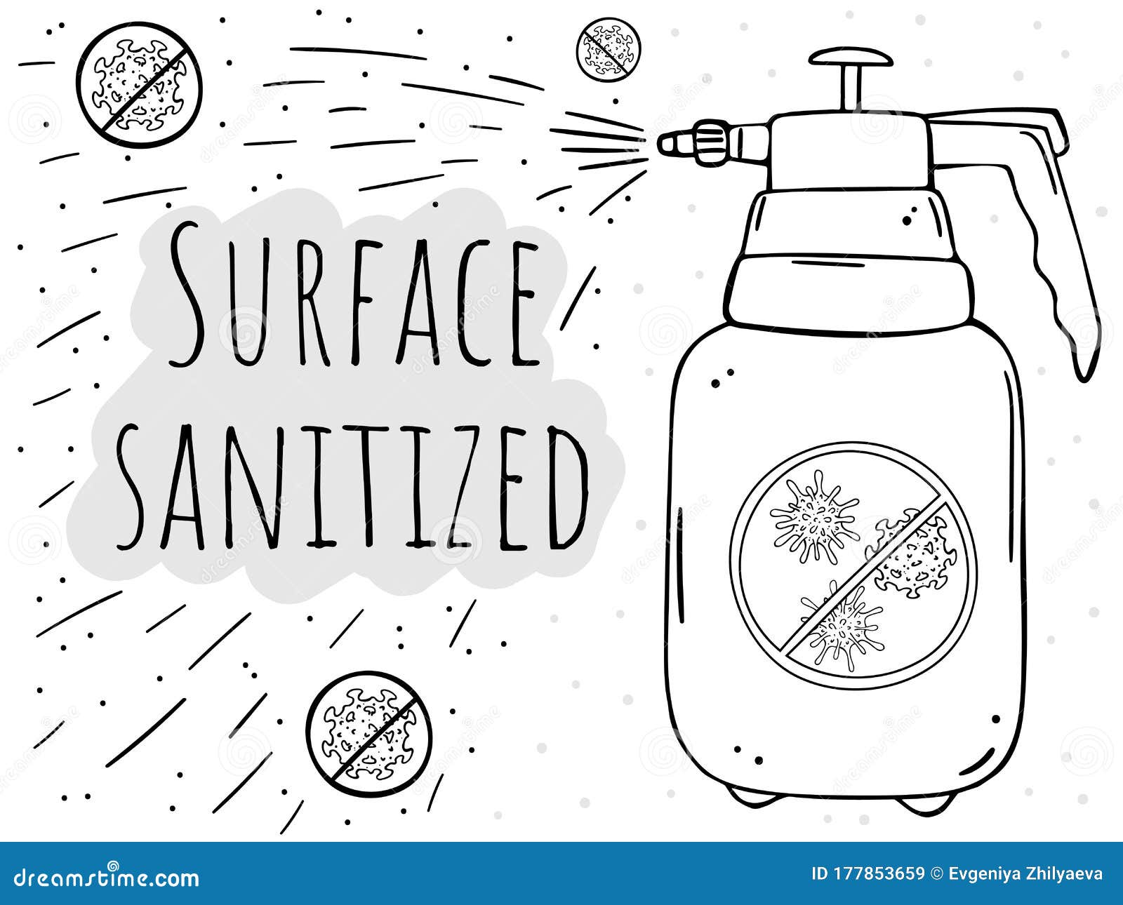 A Poster Disinfectant Spray Eliminates Viruses. Surface Sanitized ...