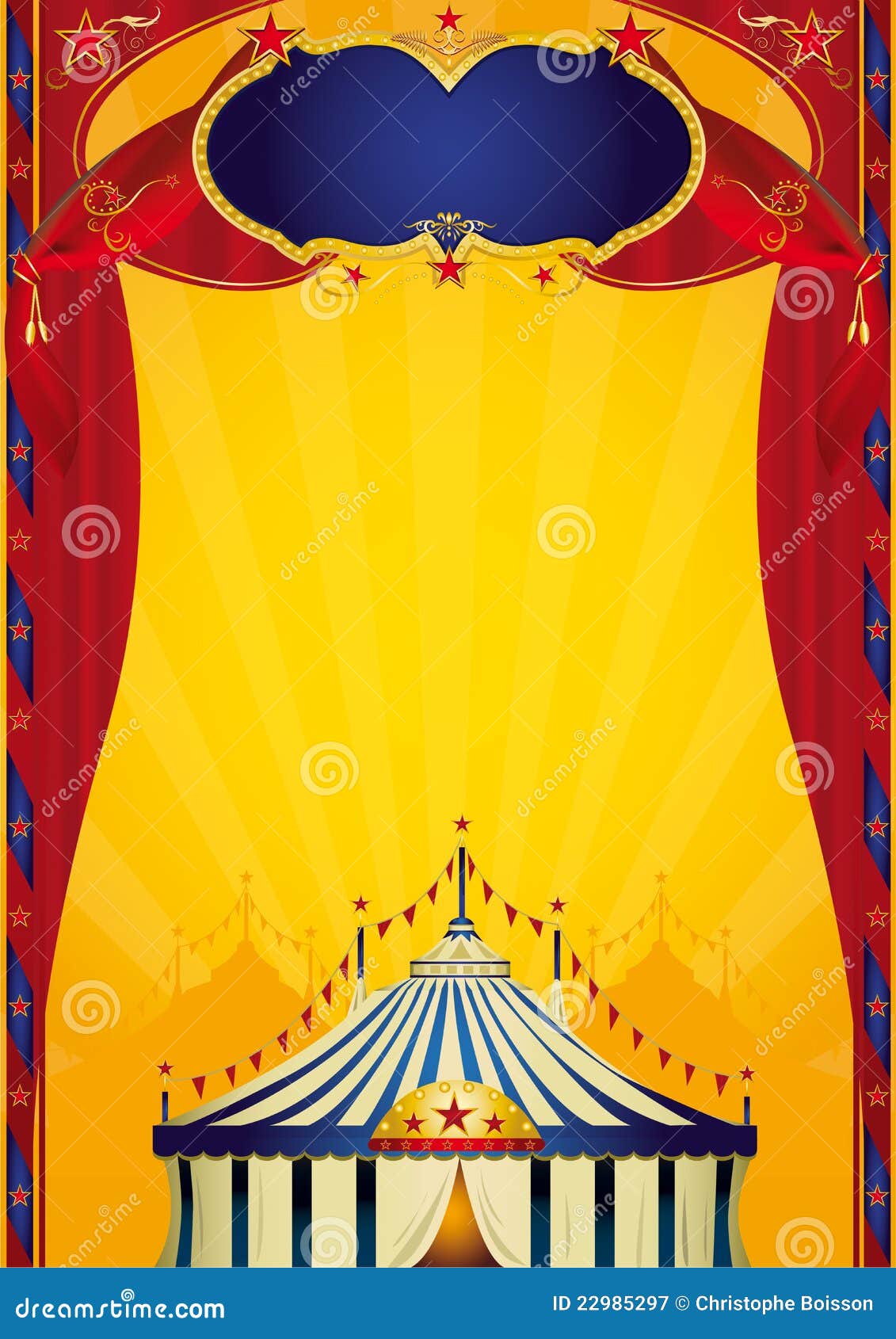Poster Do Circo De Beautifull Ilustração Stock - Ilustração de cabaré ...
