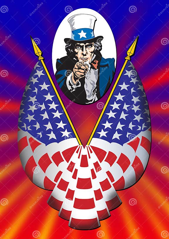 Poster do tio Sam ilustração stock. Ilustração de coragem - 3856065