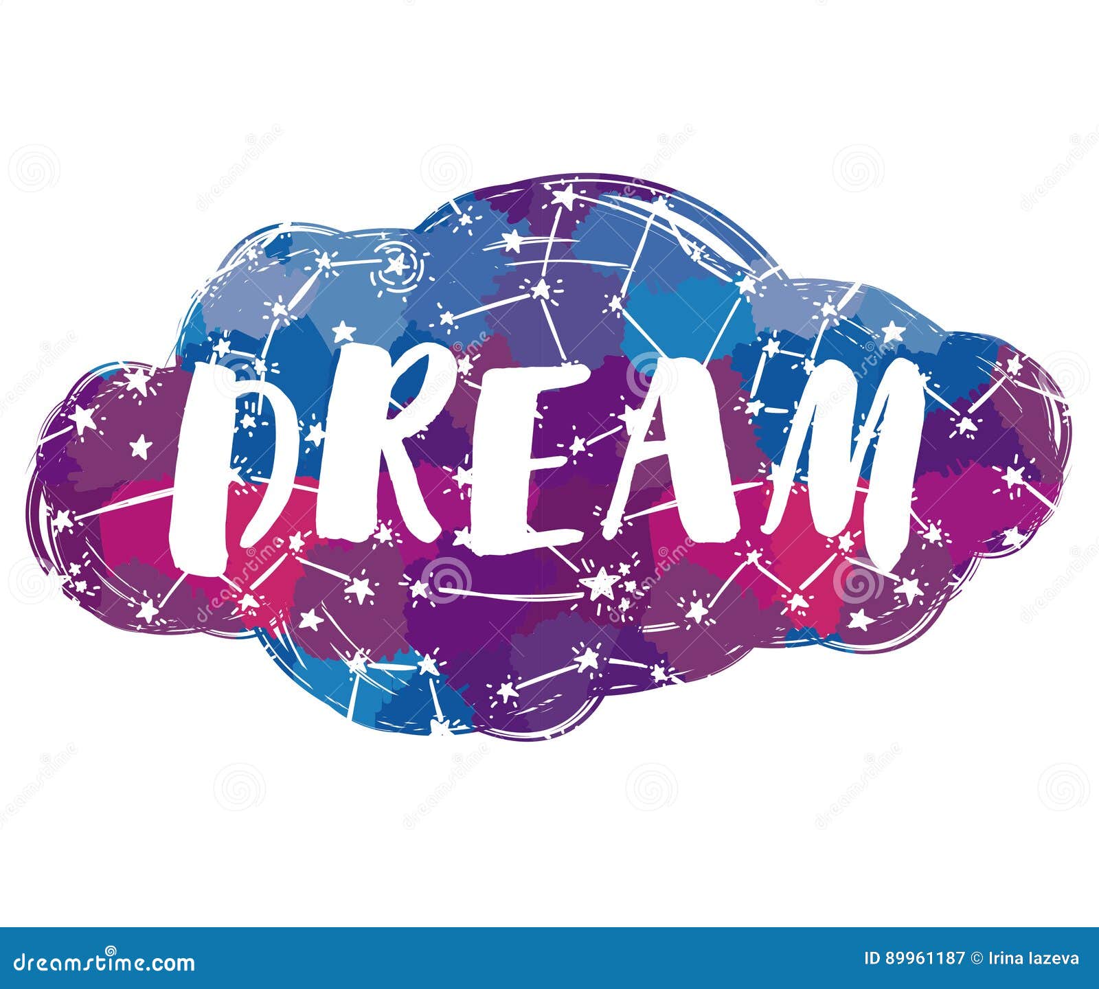 Poster for Dreams on Starry Background Stock Vector - Illustration of ...