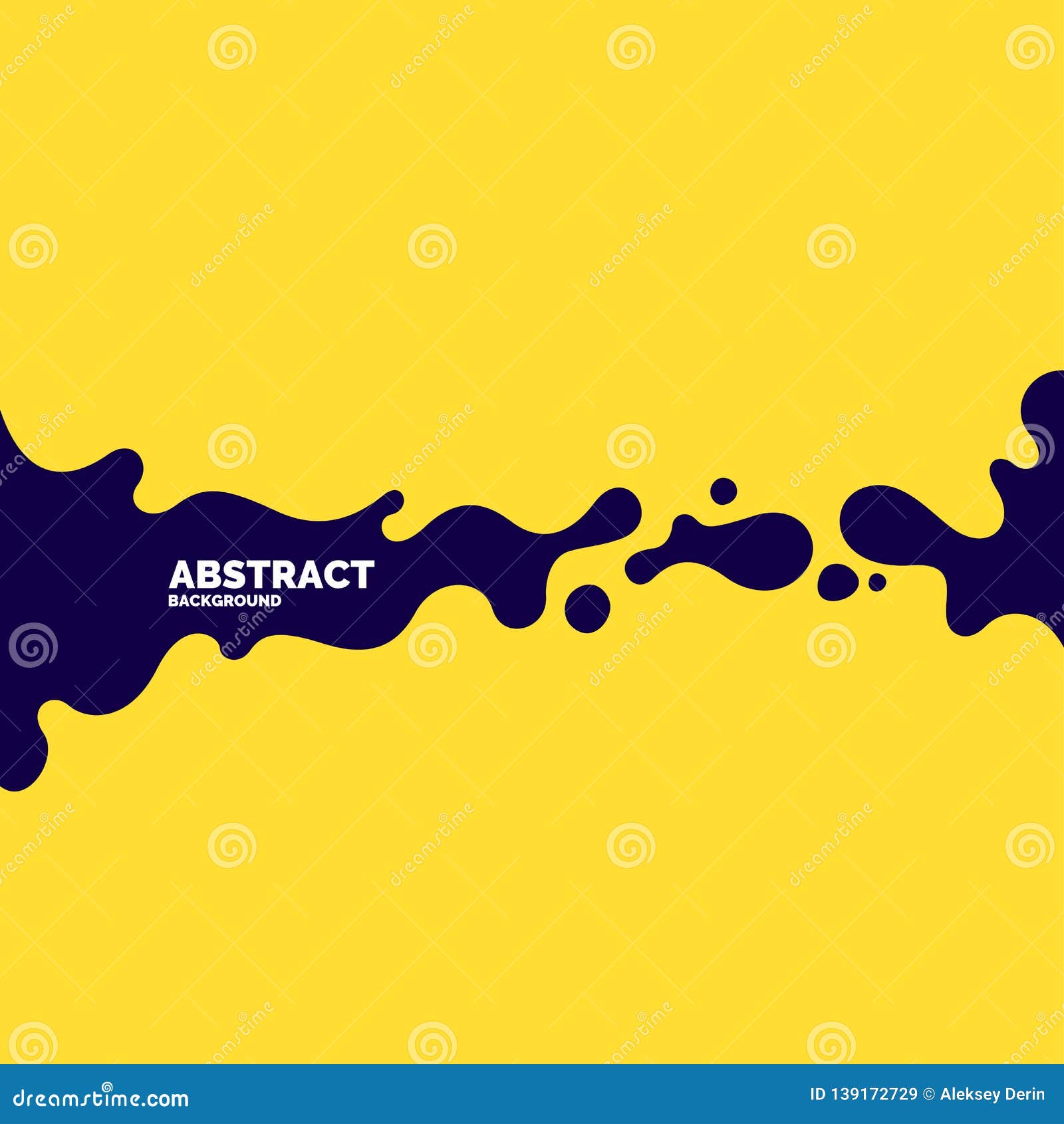 Poster with Dynamic Waves. Vector Illustration in Minimal Style Stock ...