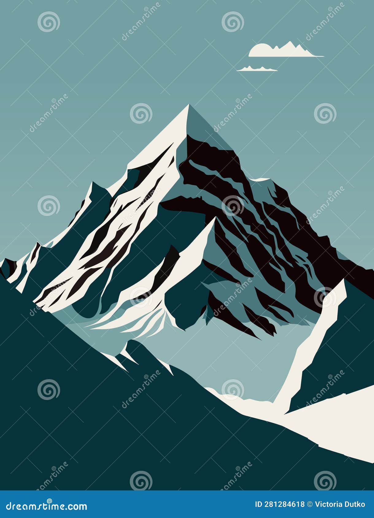 Poster_Everest stock vector. Illustration of poster - 281284618