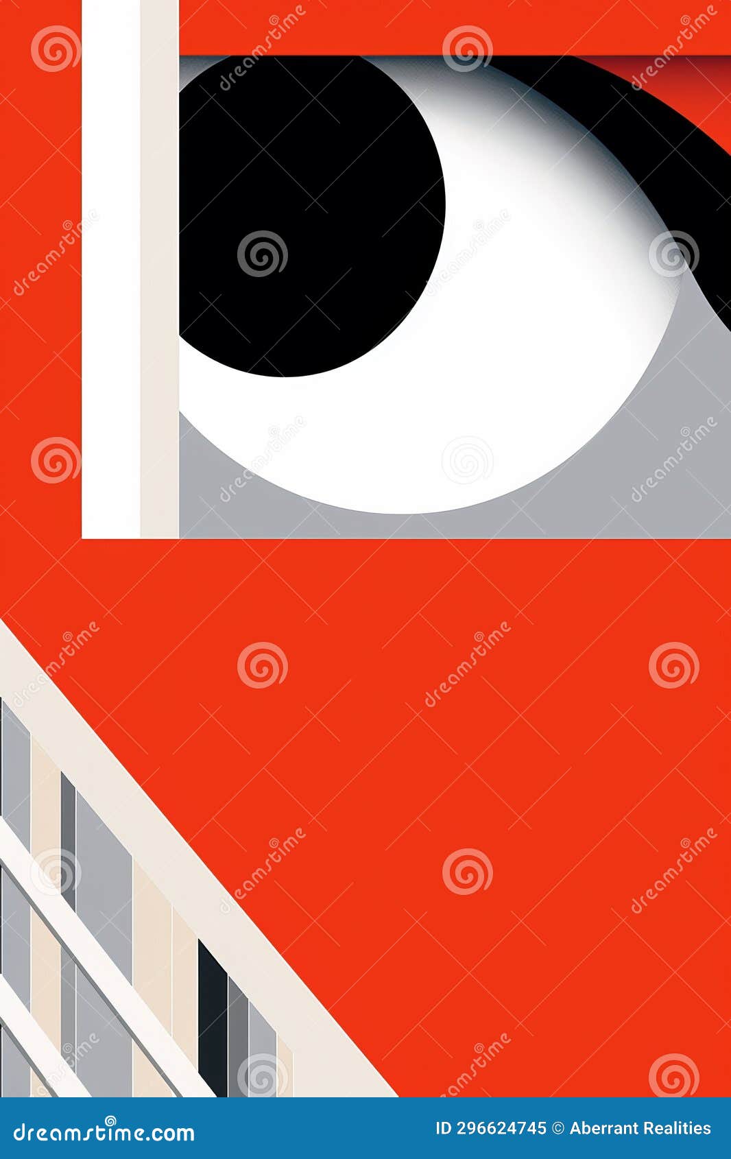 A Poster with an Eye Looking Out of a Building Stock Illustration ...
