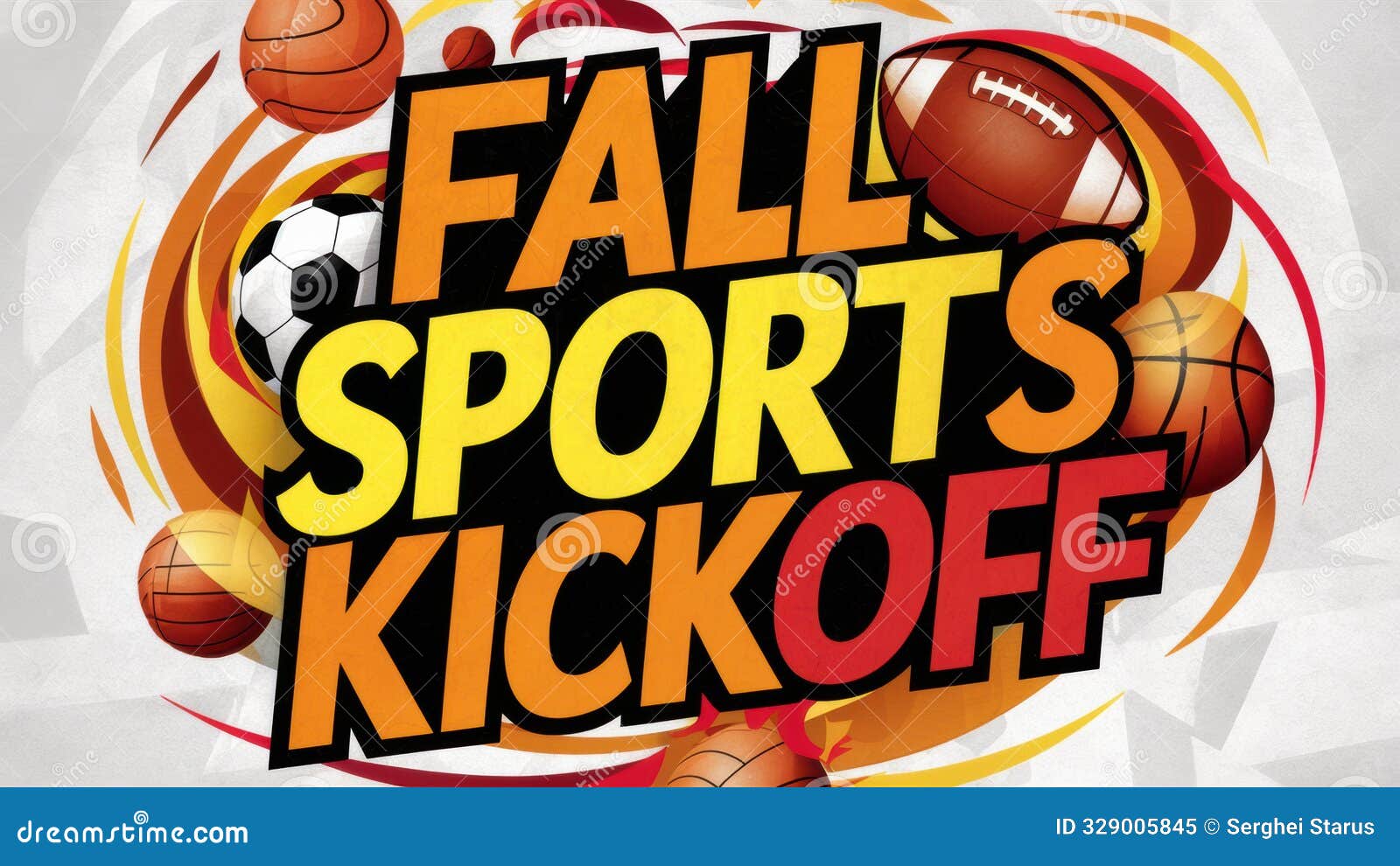 A Poster for a Fall Sports Kick Off Event, AI Stock Image - Image of ...