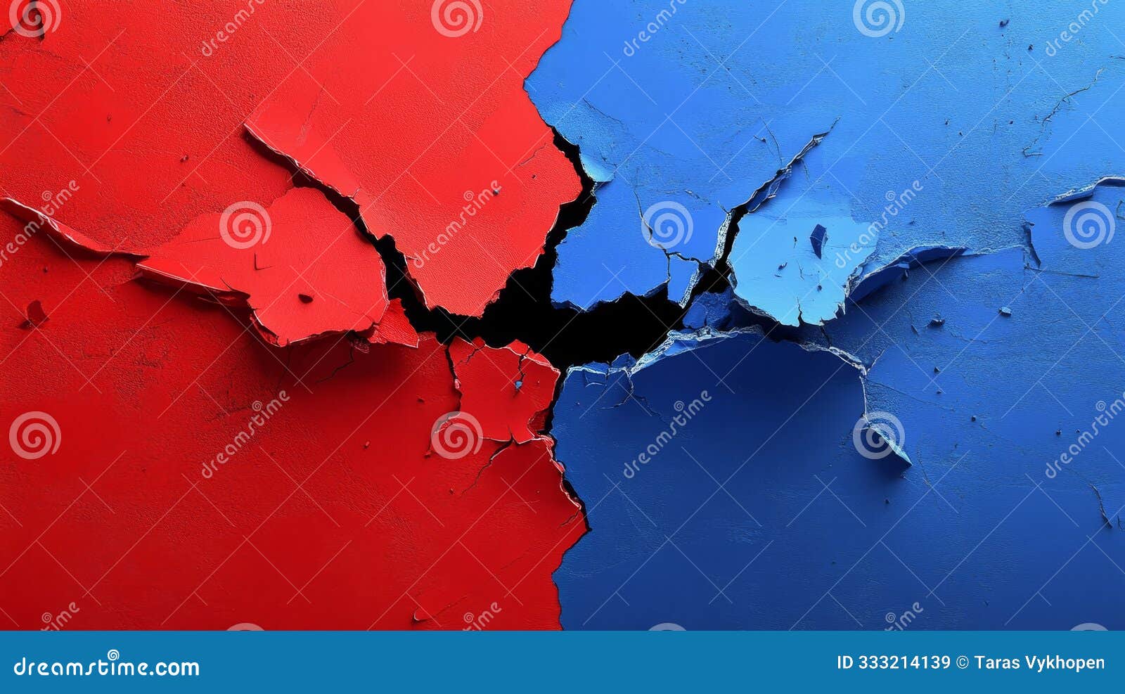 A Split Design Poster Showcasing Contrasting Red and Blue Colors ...