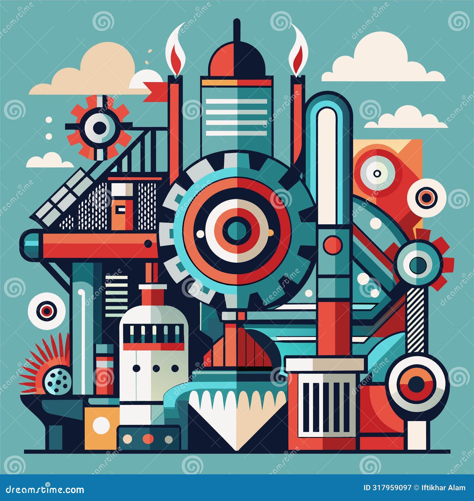 A Poster Featuring a Variety of Different Objects and Elements with an ...