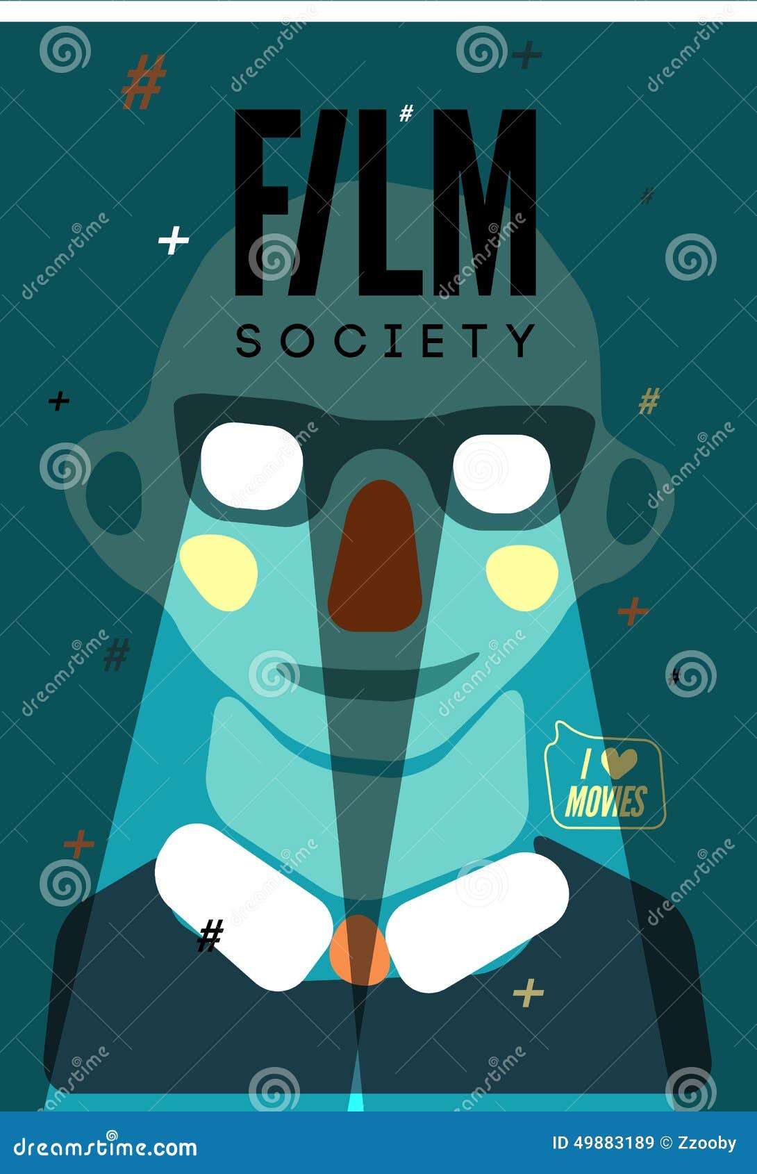Poster for Film Society. Vector Illustration. Stock Vector ...