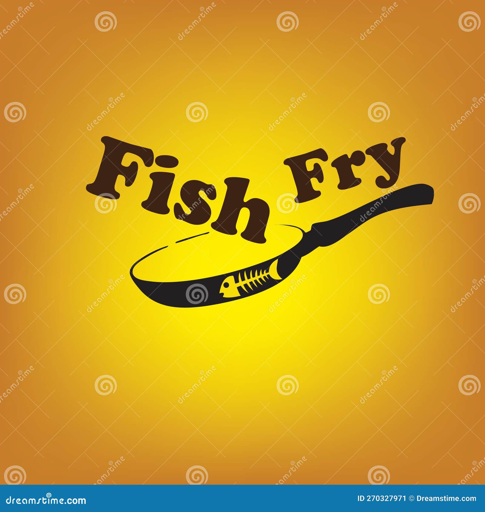 Poster Fish Fry stock vector. Illustration of food, roast - 270327971