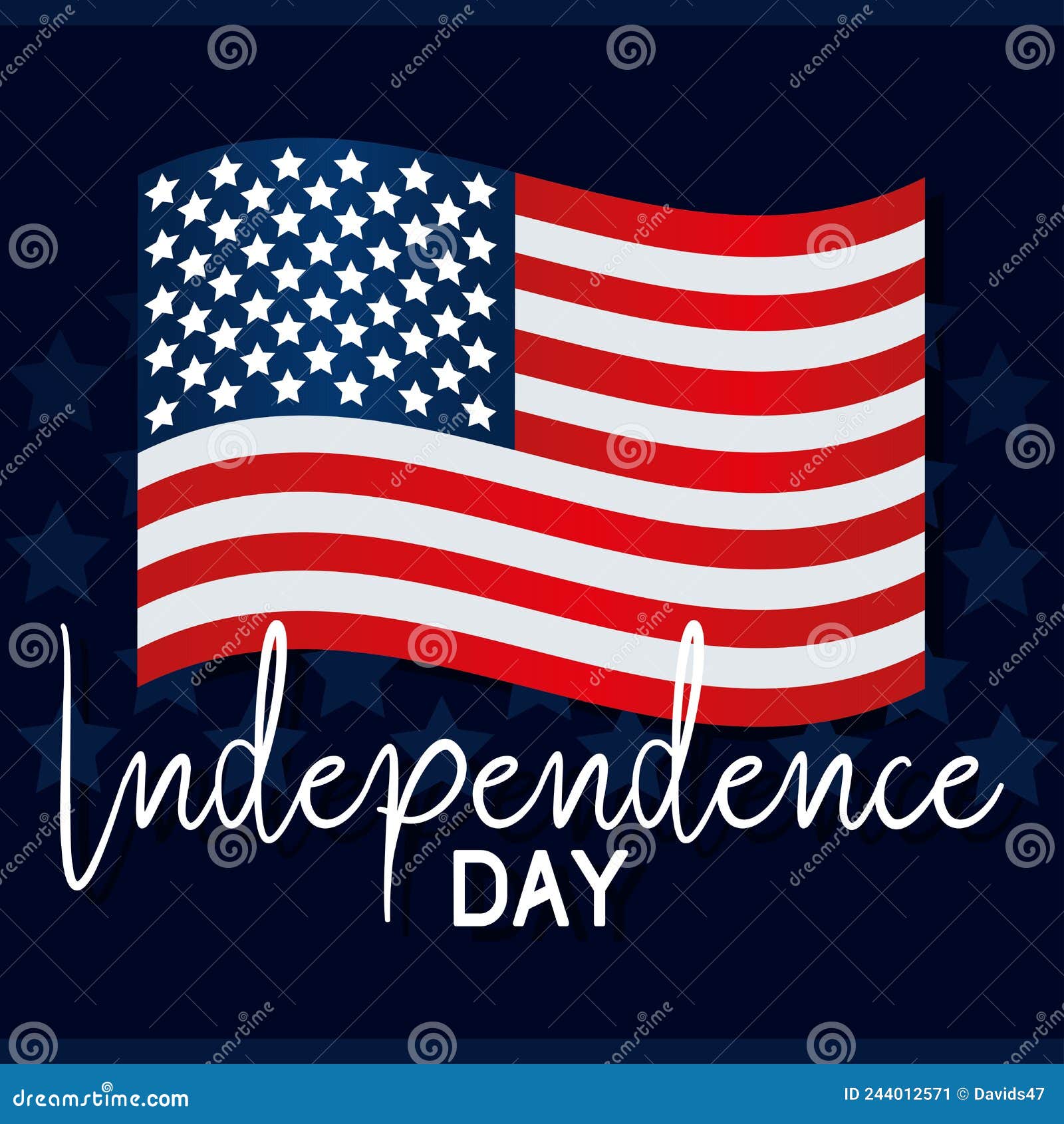 Poster Flag Usa Independence Vector Illustration Stock Vector ...