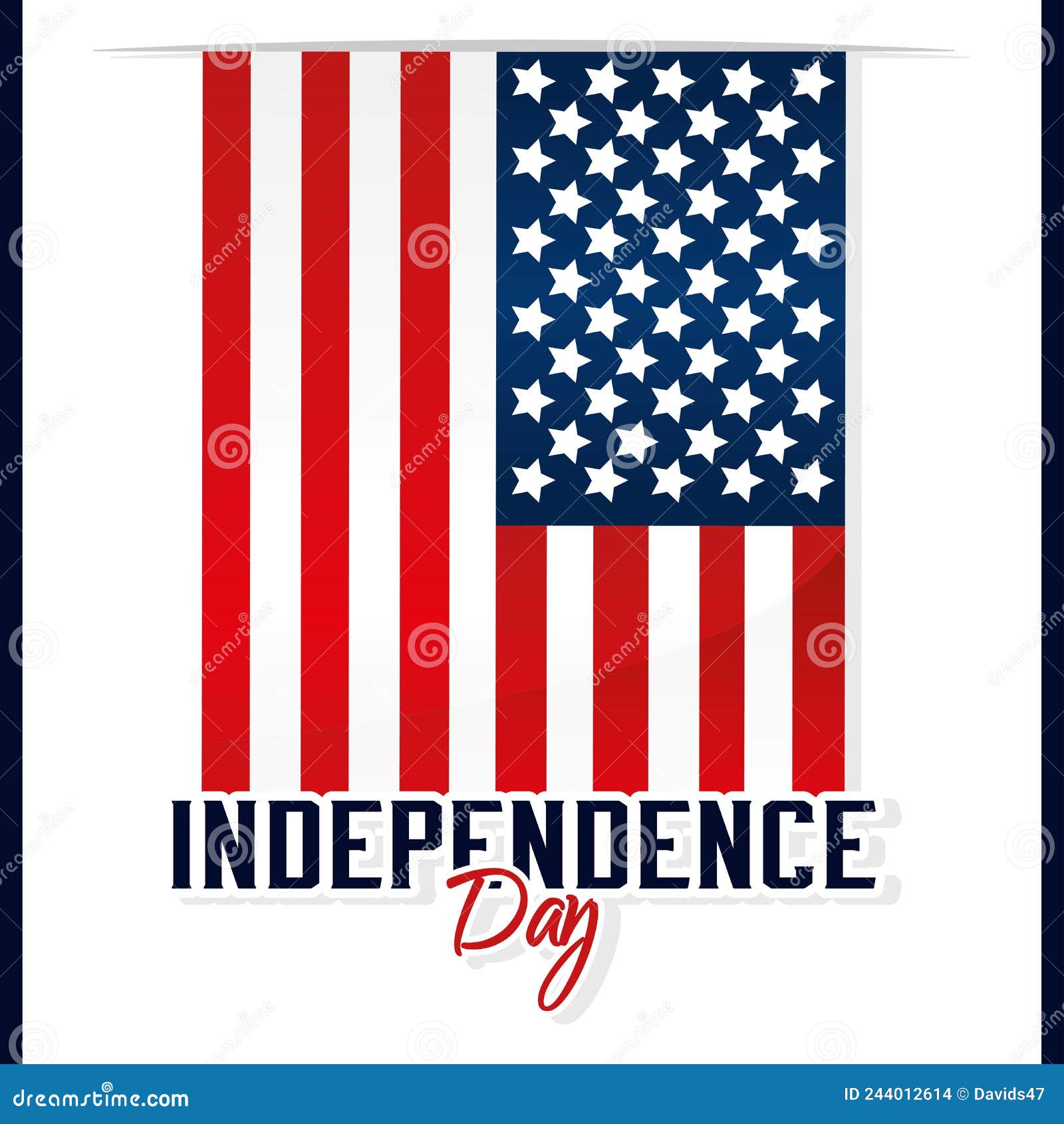 Poster Flag Usa Independence Vector Illustration Stock Vector ...