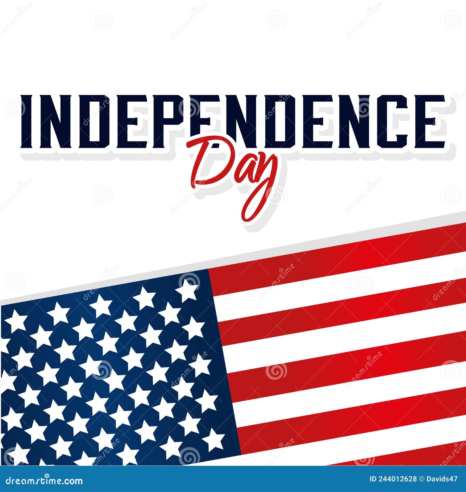 Poster Flag Usa Independence Vector Illustration Stock Vector ...